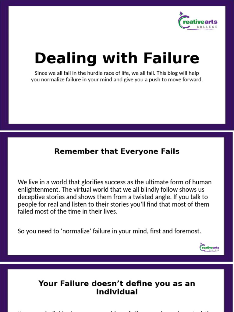 Dealing With Failure | PDF | Social Psychology | Psychological Concepts
