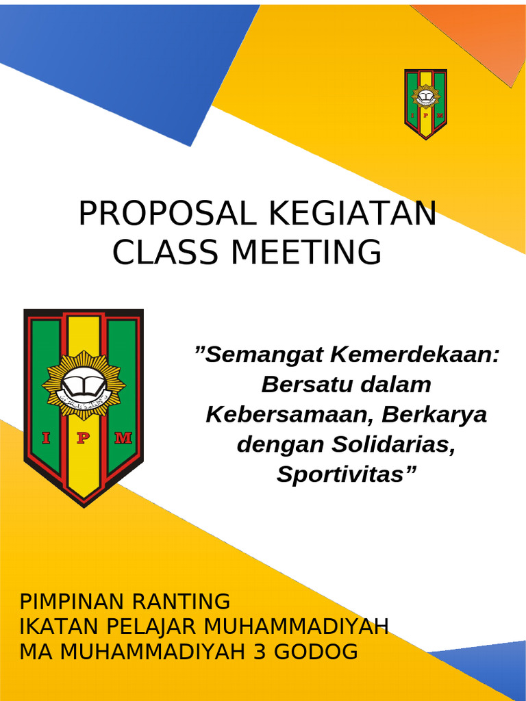 Proposal Class Meeting 2024 | PDF