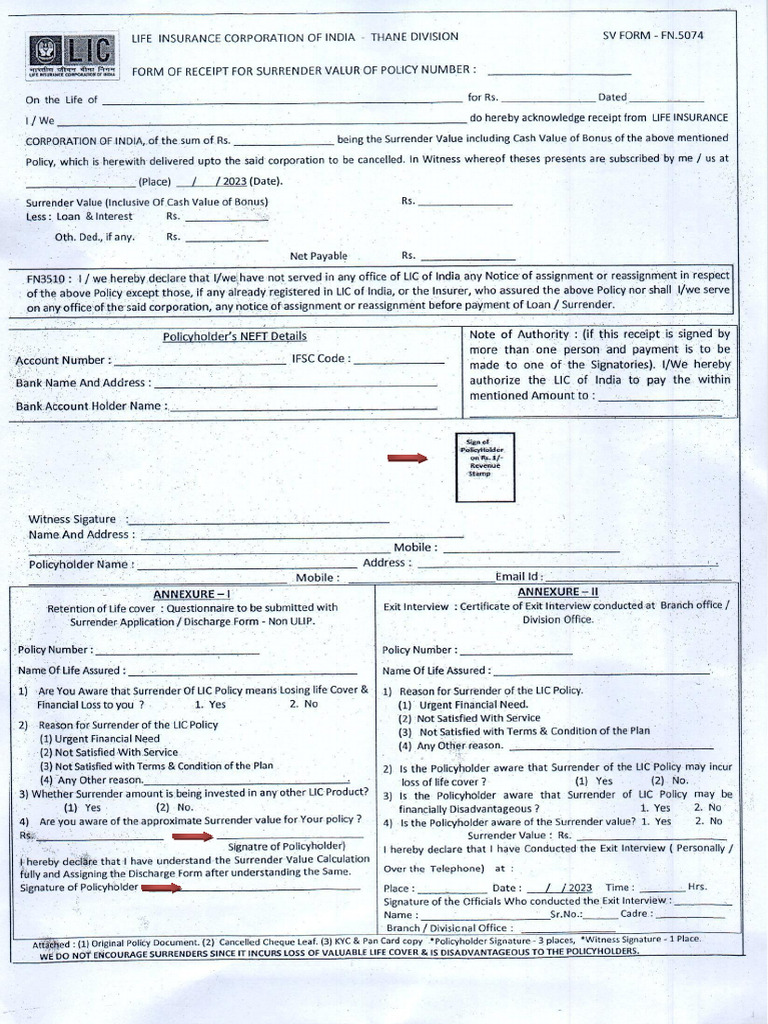 New Surrender Form-2023-1 | PDF