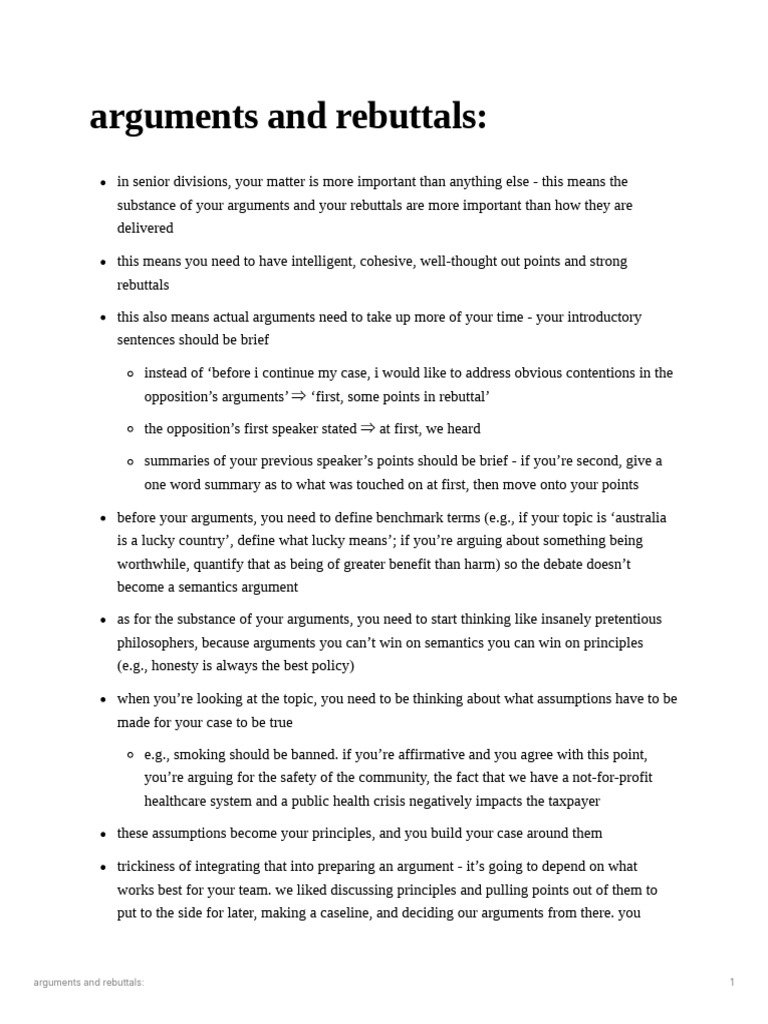 Senior Debate Strategy Guide | PDF | Argument | Liberty