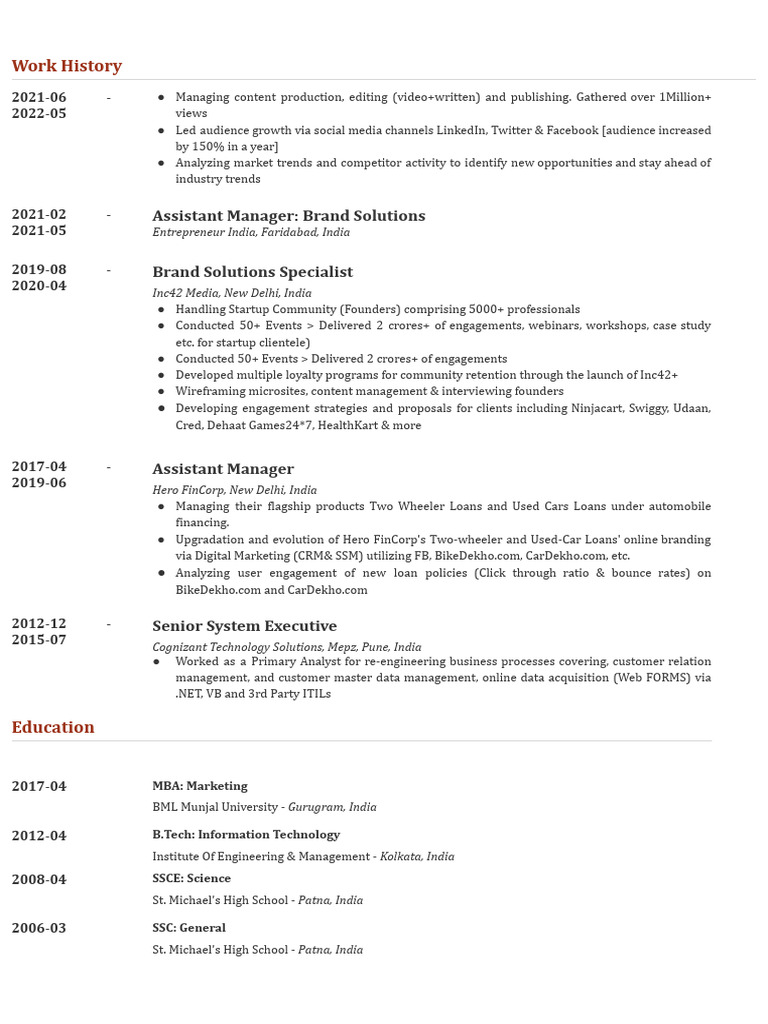 Rishika - Raj - Resume - With Link Integrations - Rough3.2 | PDF | Customer Relationship ...