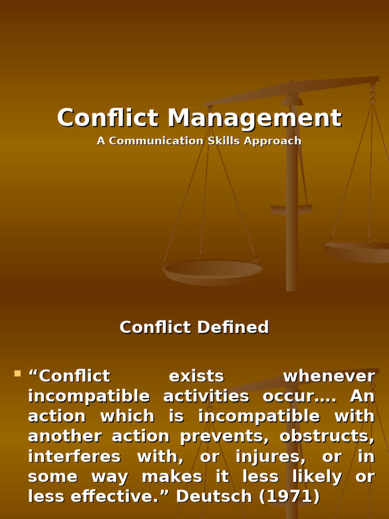 Effective Conflict Management Strategies | PDF | Communication ...
