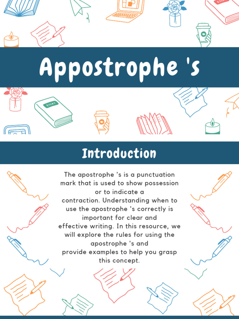 Appostrophe 'S | PDF | Language Arts & Discipline