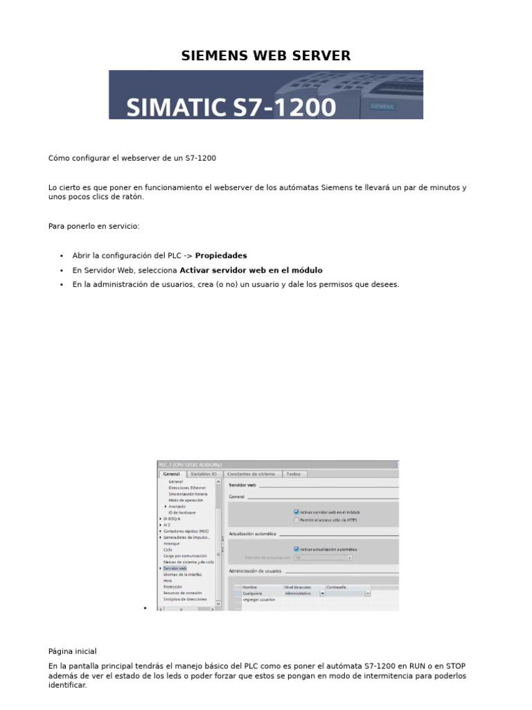 Siemens Web Server | PDF | Red mundial | Internet y web