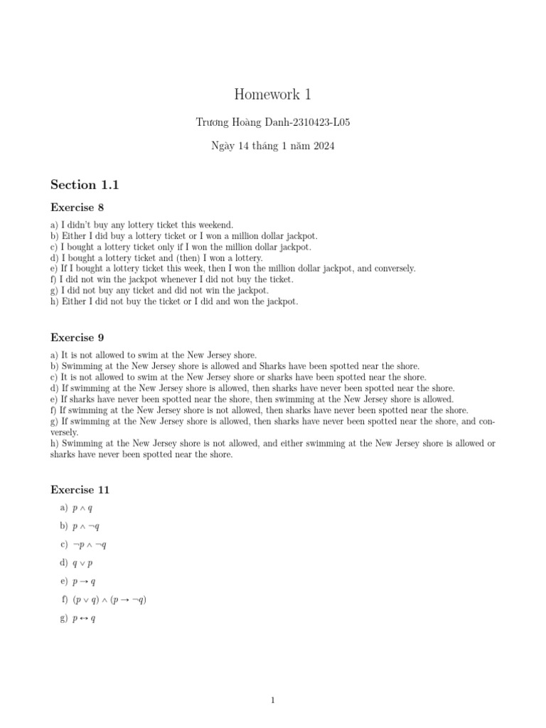 HW1a | PDF | Logic | Argument