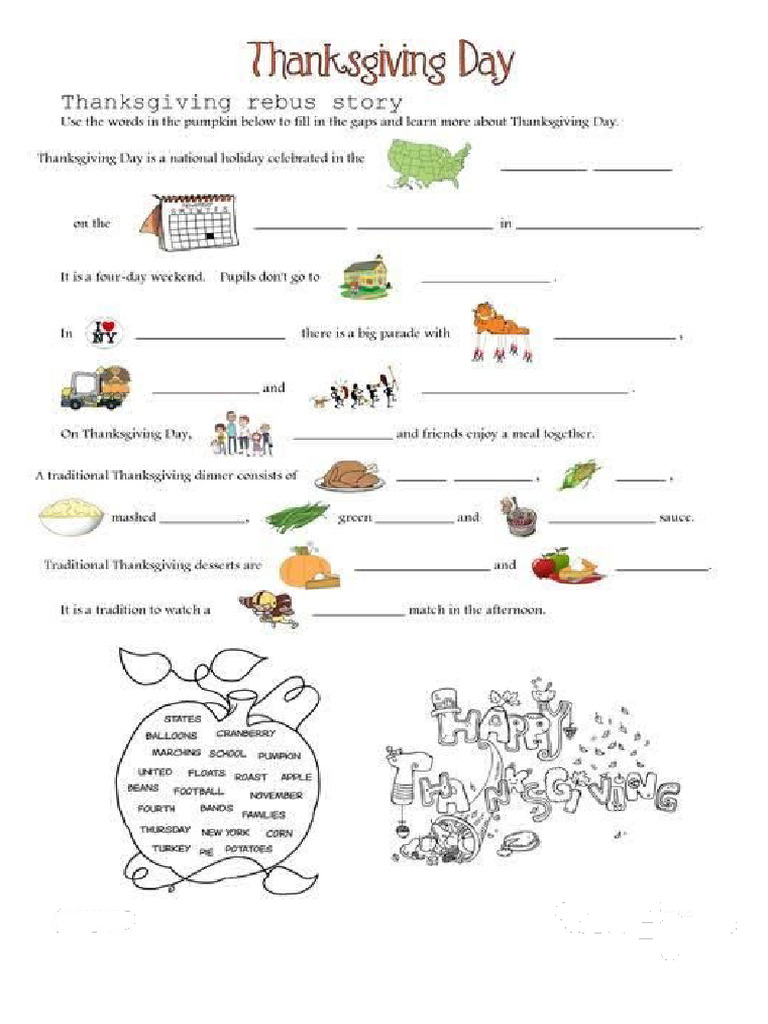 Atividades Thanksgiving | PDF