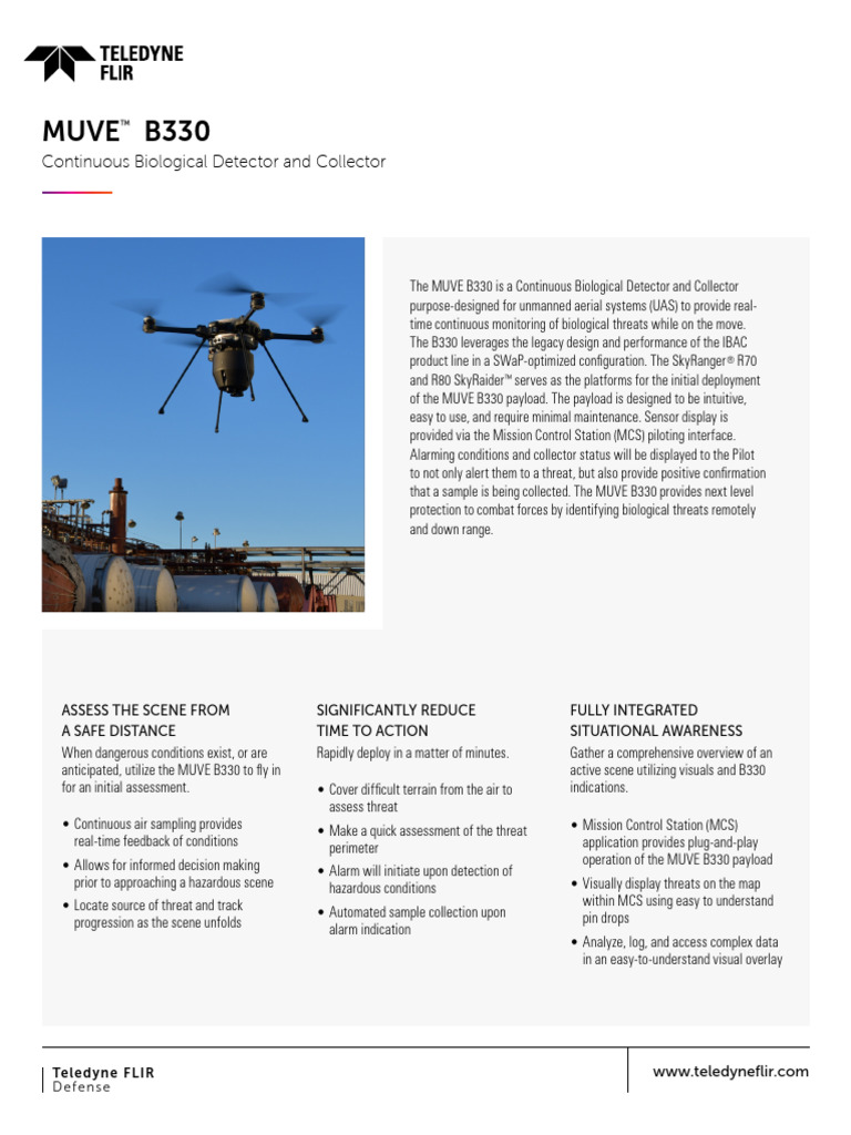 Muve b330 Datasheet-Ltr 22-0526 Web | PDF | Unmanned Aerial Vehicle | Sensor