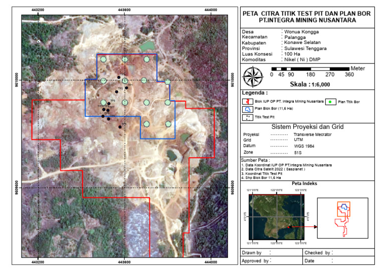 Peta Titik Test Pit Dan Plan Bor | PDF