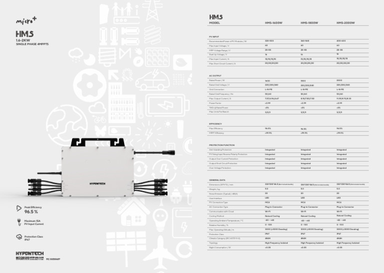 DATASHEET HMS-2000W | PDF | Power Supply | Power (Physics)
