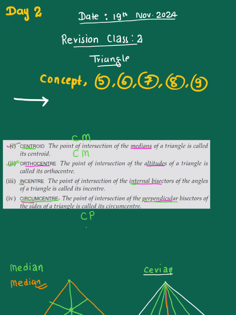 Class 9 Day 2 Revision Triangle Date 19 Nov 2024 | PDF