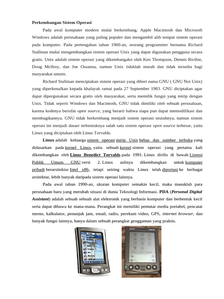 Perkembangan Sistem Operasi | PDF | Seni