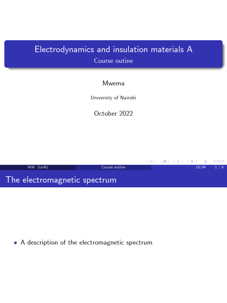 Lecture 00 Course Outline | PDF | Waves | Maxwell's Equations
