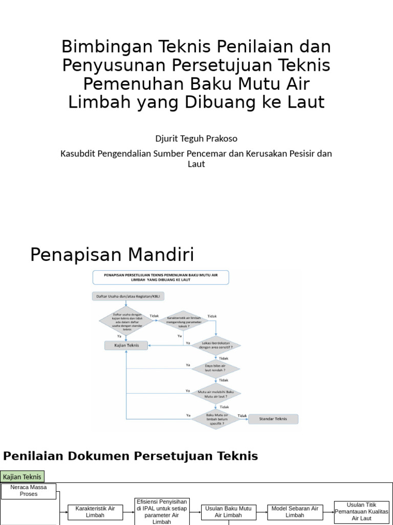 Bimbingan Teknis Penilaian Dan Penyusunan Persetujuan Teknis Pemenuhan | PDF