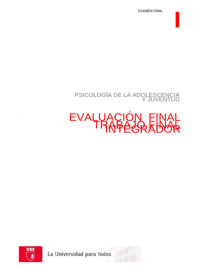 Examen Final Psicologia Adolescen Pdf Sicología Conceptos 1048