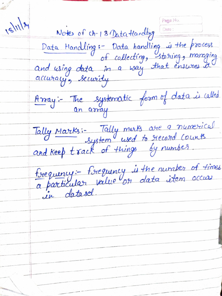 Class VII Math ch-18 Data Handling Notes | PDF