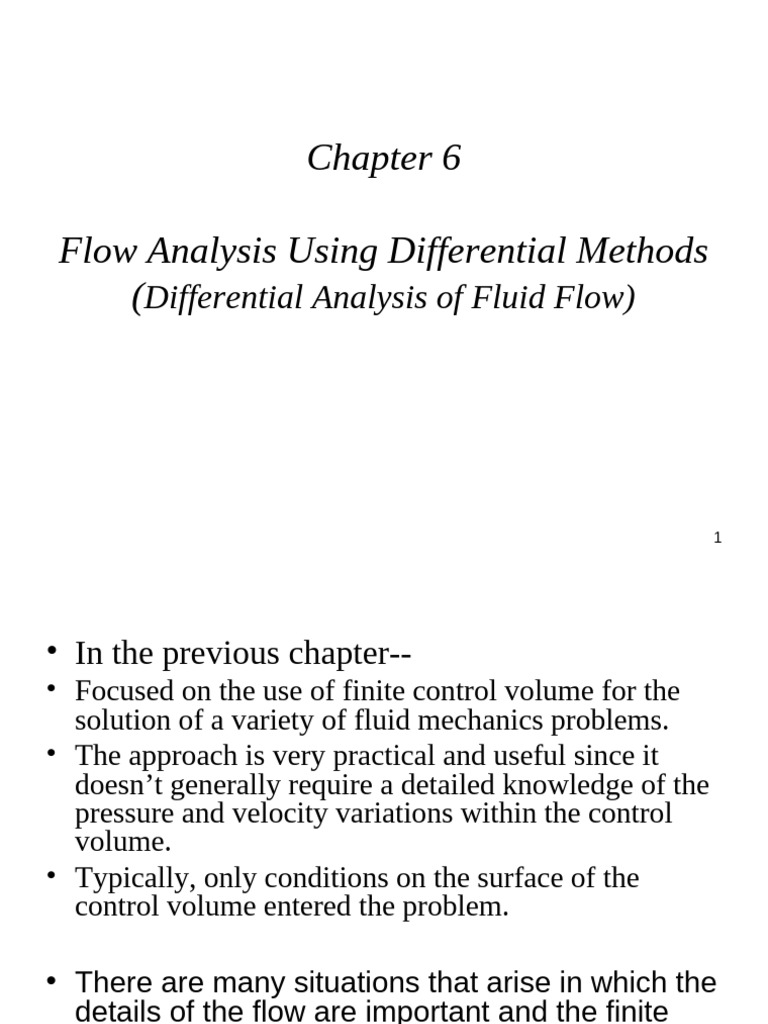 Differential Methods in Fluid Mechanics | PDF | Fluid Dynamics | Fluid ...
