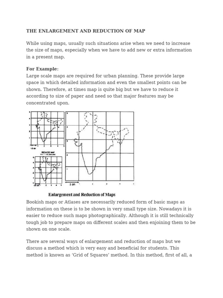 Map Enlargement and Reduction Techniques | PDF | Area | Map