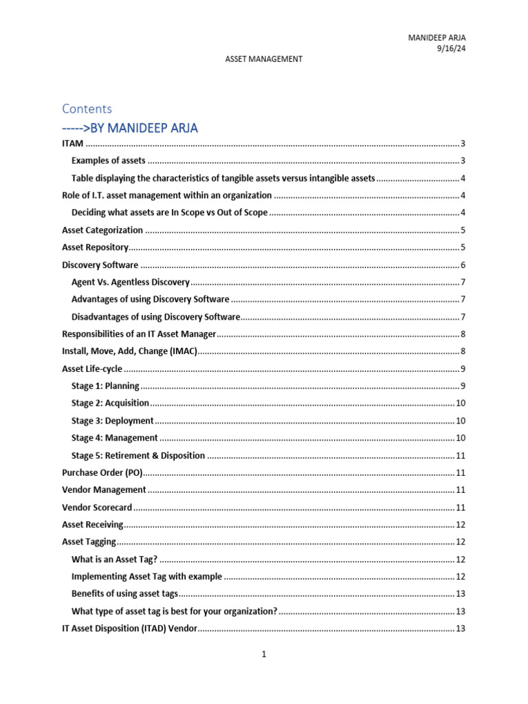 Hardware Asset Management Overview | PDF | Asset Management | Computer ...