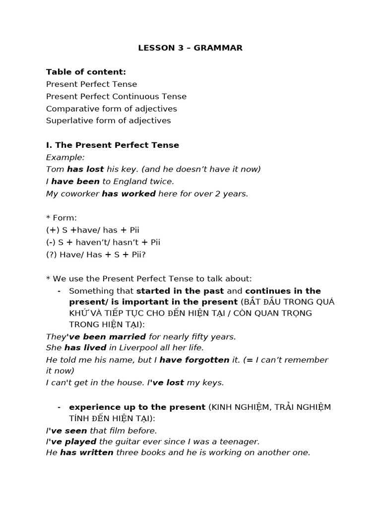 Present Perfect - 2024 | PDF | Linguistics | Grammar