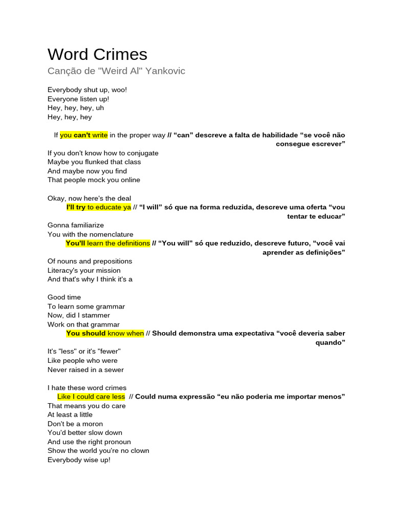 Word Crimes | PDF | Linguistic Typology | Linguistics
