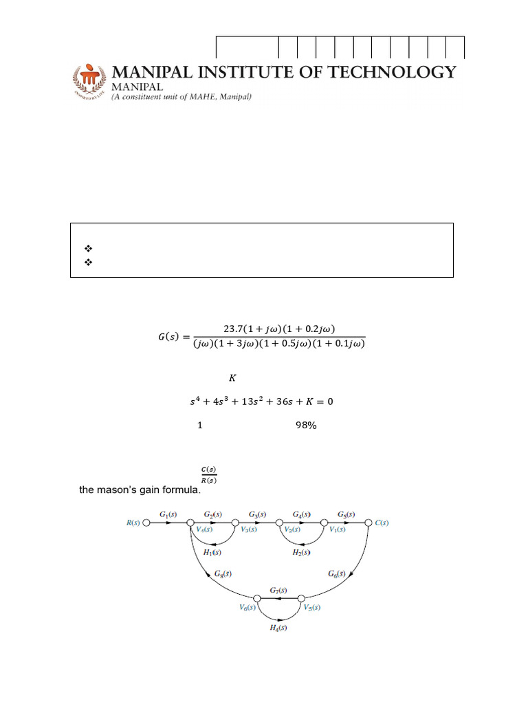Linear Control Theory (AAE 2204) RCS | PDF | Control Theory | Electrical Engineering