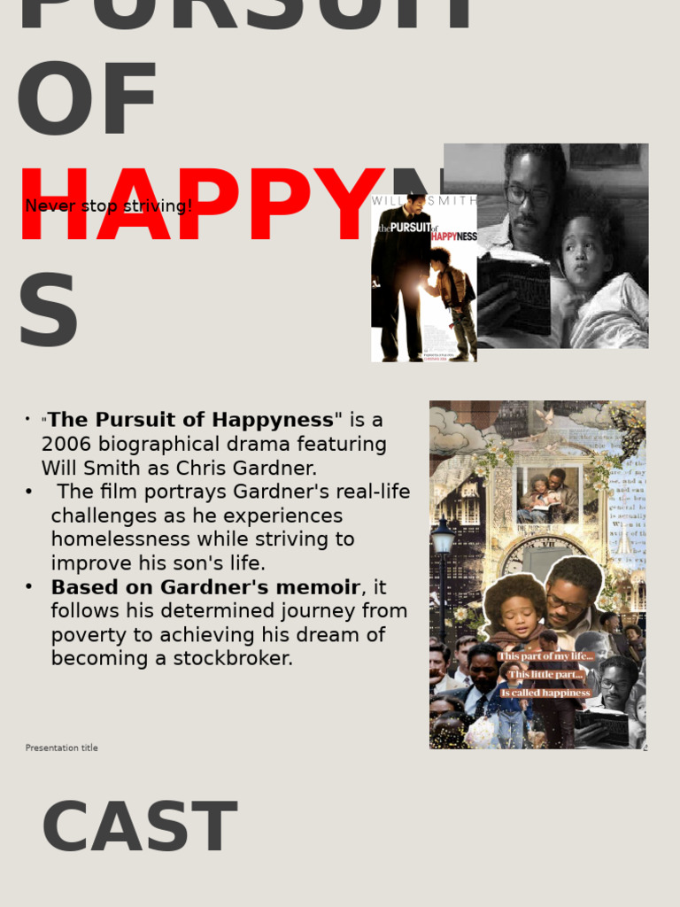 The Pursuit of Happyness Overview | PDF