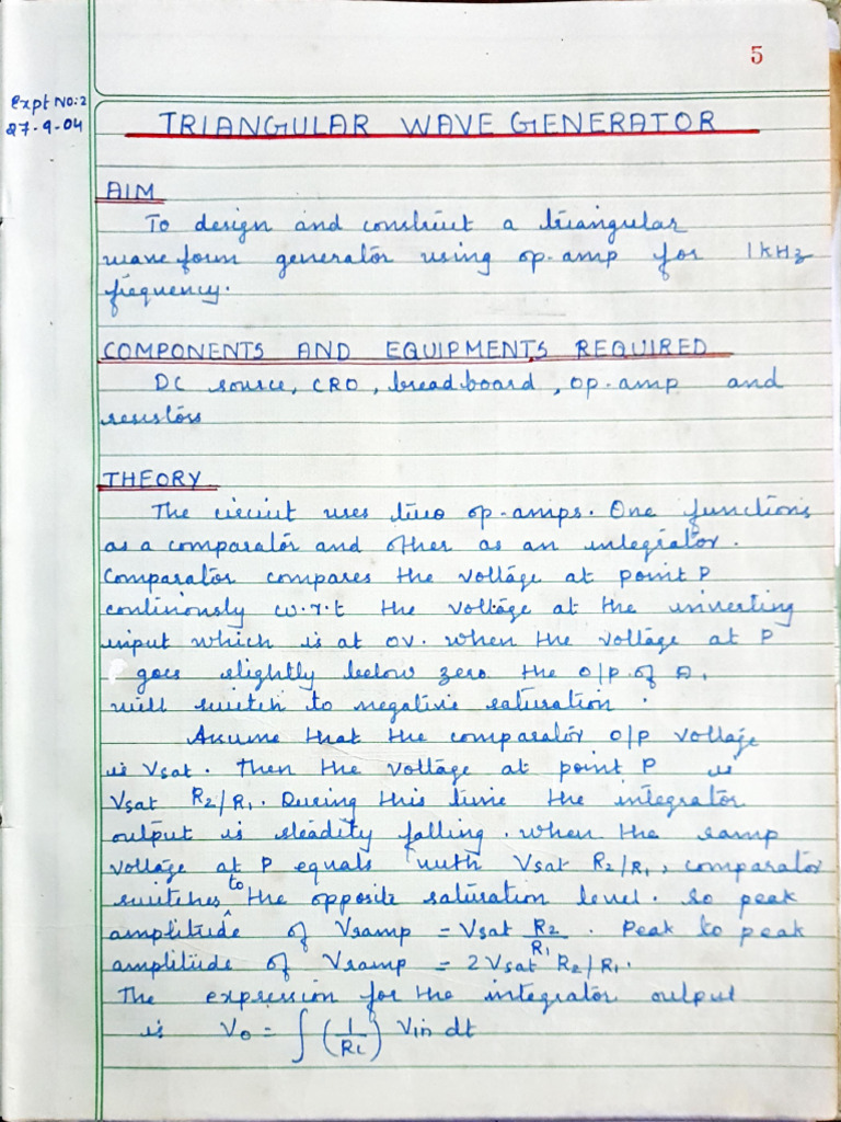 Triangular Wave Generator | PDF