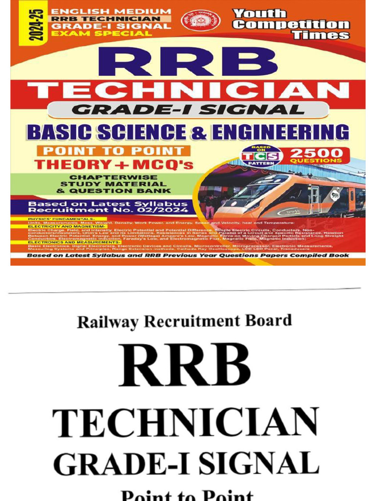 RRB TECHNICIAN GRADE-I SIGNAL Point ToPoint Theory + MCQ's Chapterwise ...