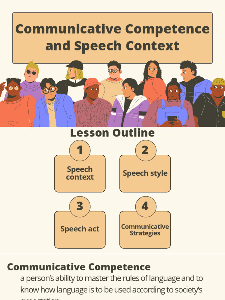 Communicative Competence and Speech Context-Handout | PDF ...