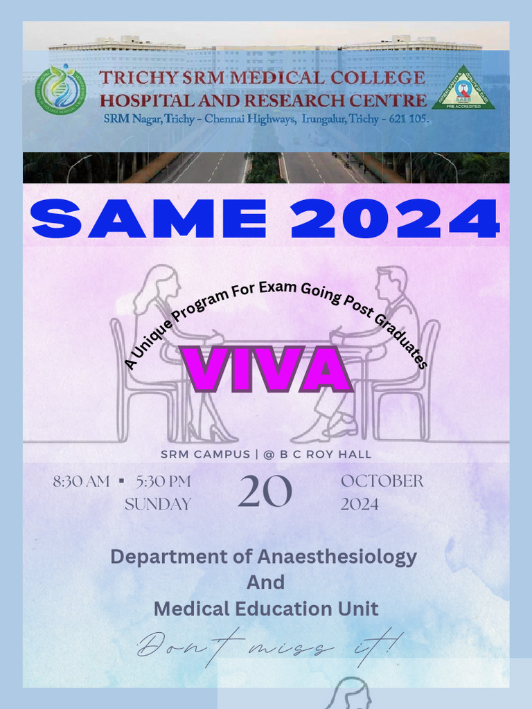Same 2024 - Viva Invitation Final | PDF | Health Care | Medical Specialties