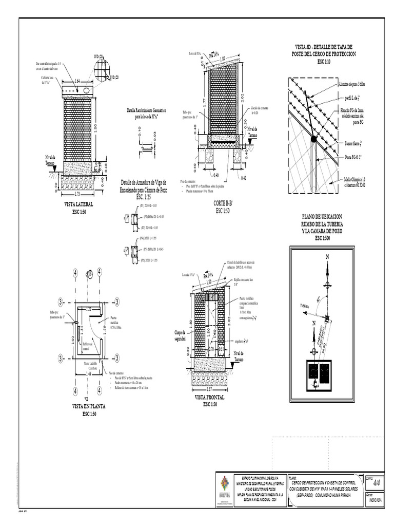 14 Paneles Solares (Separado) - Comunidad Huma Pirhua-Caseta y Cerco 4 - A3 | PDF | Plomería ...