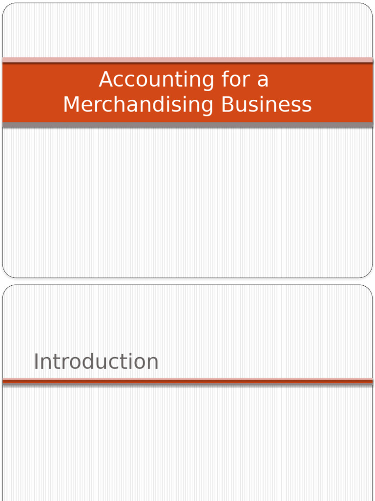Merchandising 1 INTRO ENTRIES | PDF | Debits And Credits | Invoice