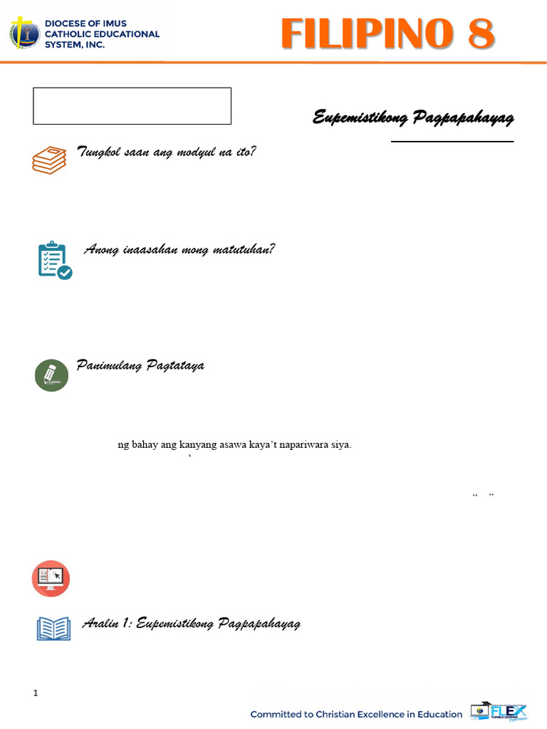 Filipino 8 - Modyul 2 | PDF