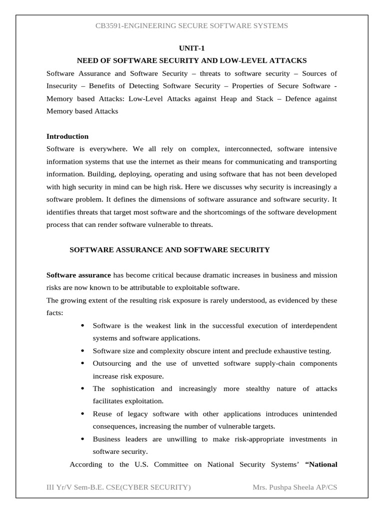 ESSS NOTES | PDF | Computer Security | Security