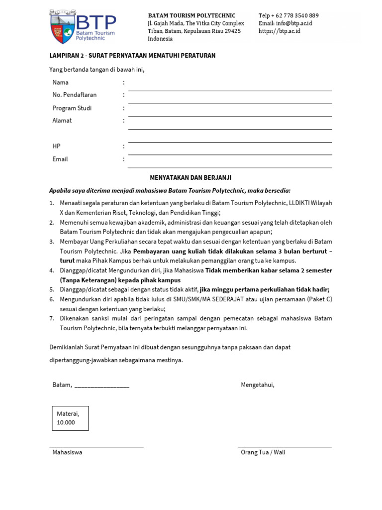 LoA BTP | PDF | Pengelolaan Keuangan & Uang