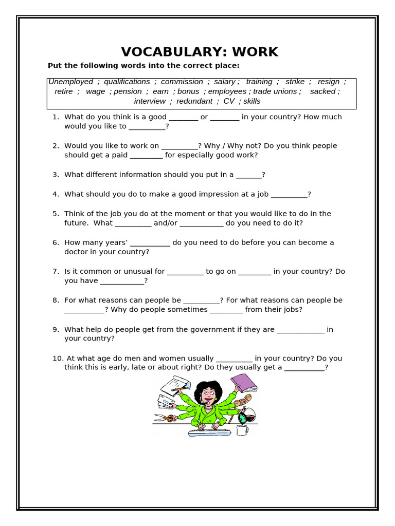 Employment-Vocabulary 34561 | PDF