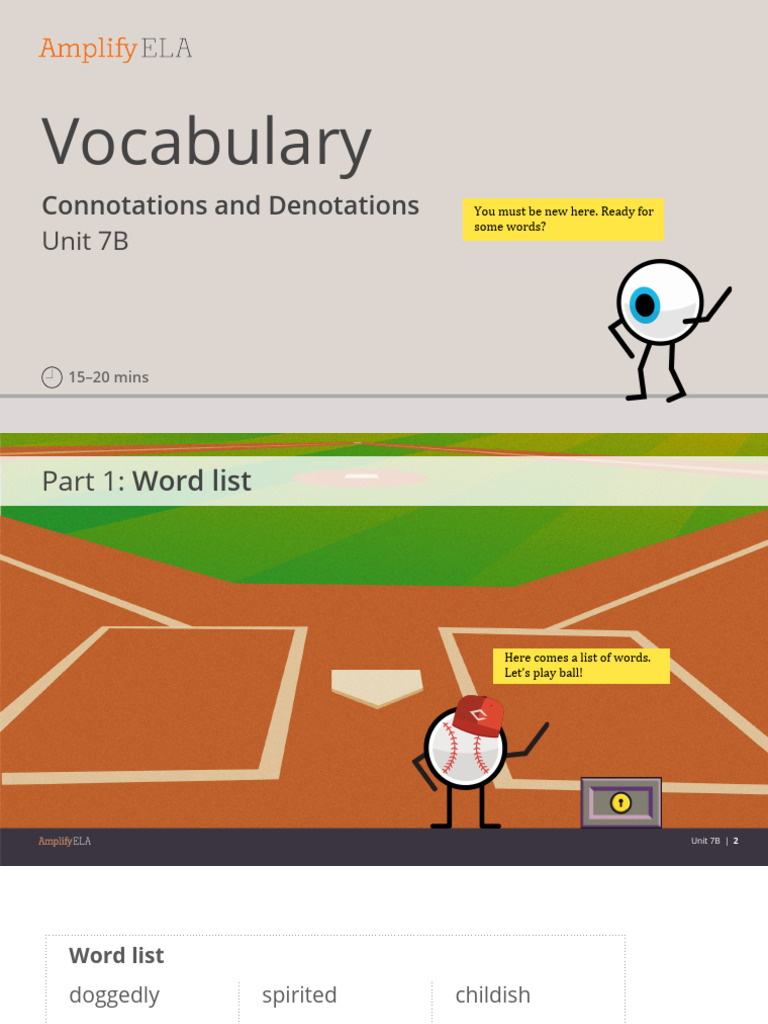 ELA CharacterConflict Vocabulary ConnotationDenotation | PDF | Connotation