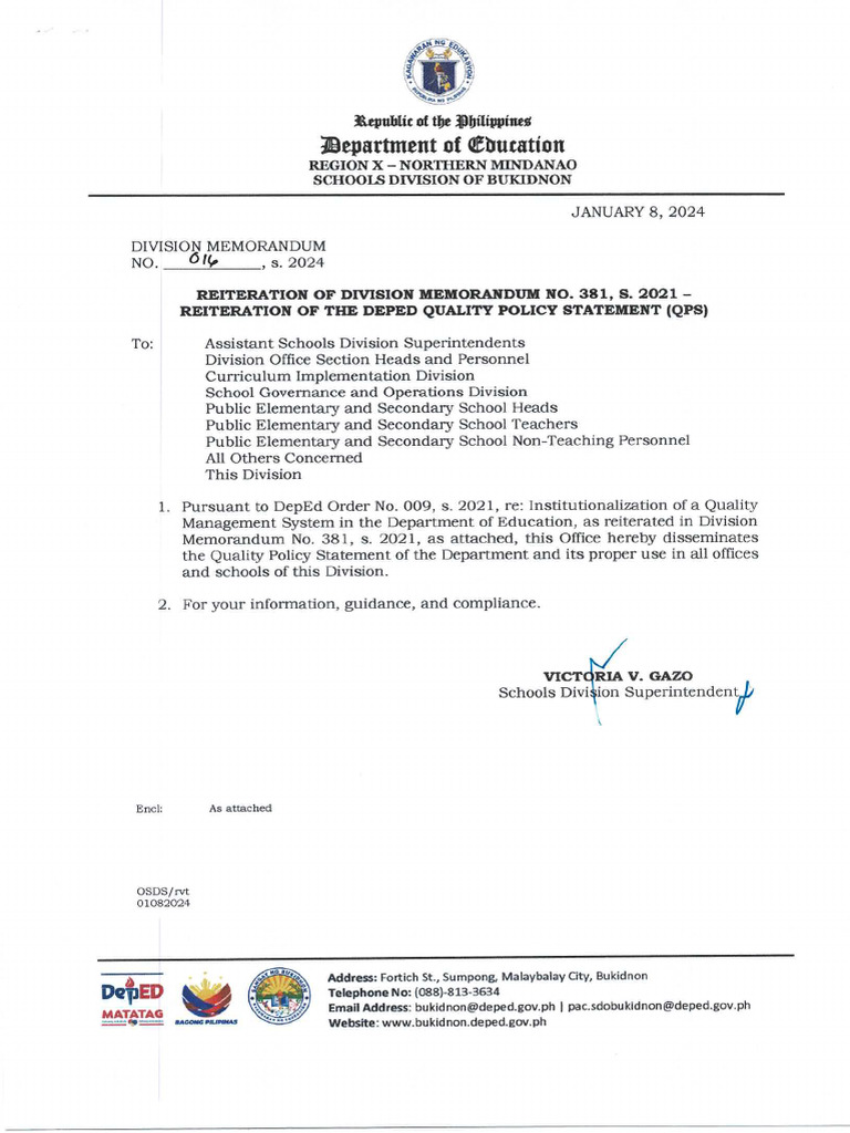 Quality Policy Statement | PDF