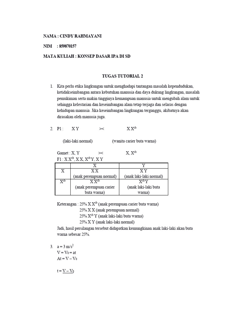 Tt2 Konsep Dasar Ipa Di SD | PDF