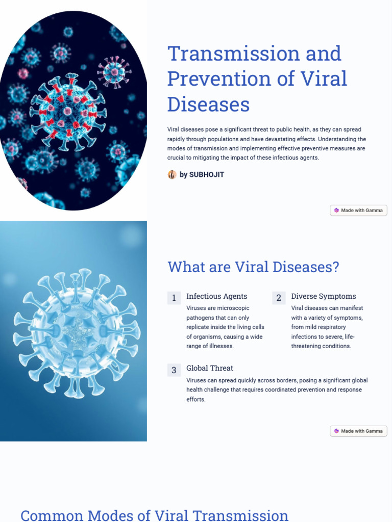 Viral Disease Transmission & Prevention | PDF | Infection | Virus