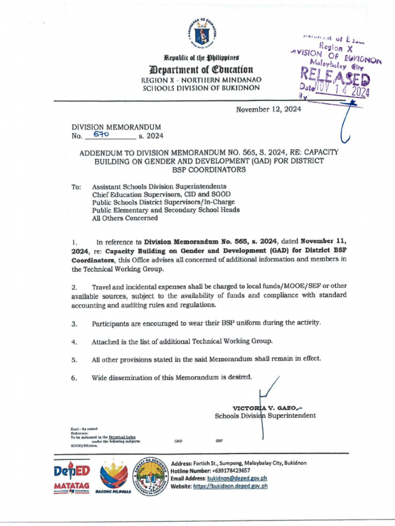 GSP Training For Gad | PDF