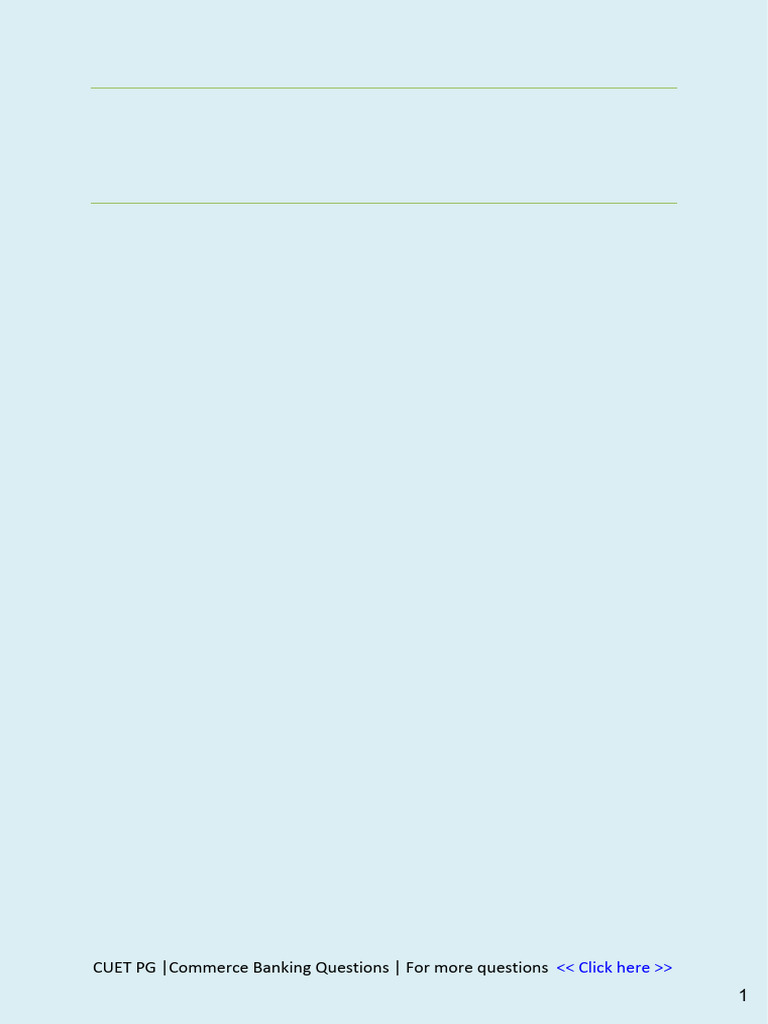 Commerce BANKING UNIT-2 SET-9 | PDF | Banks | Reserve Bank Of India