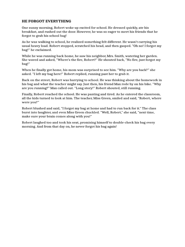 When While - He Forgot Everything | PDF