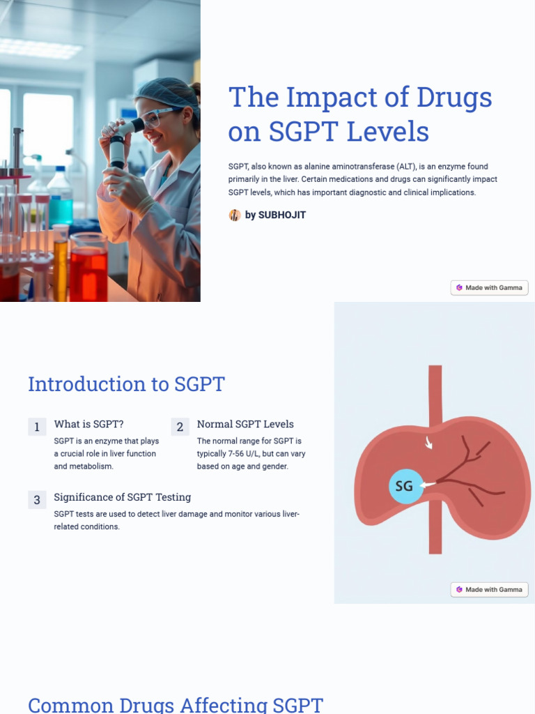The Impact of Drugs On SGPT Levels | PDF | Alanine Transaminase ...