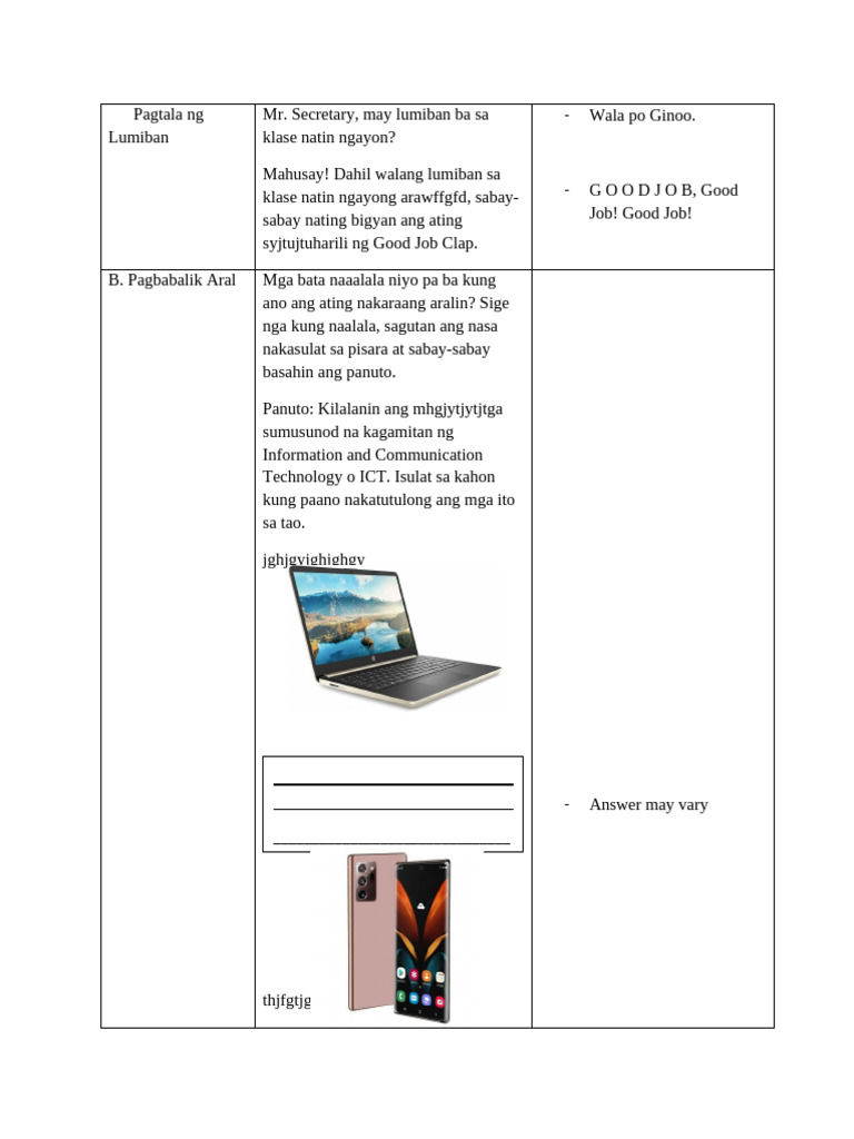 Detaile Lesson - Ict | PDF