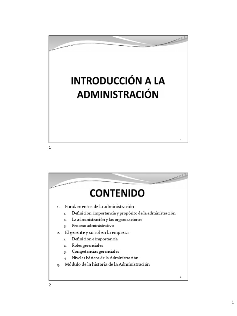 01 1 Introducción A La Administración Resumen 6 | PDF | Business ...