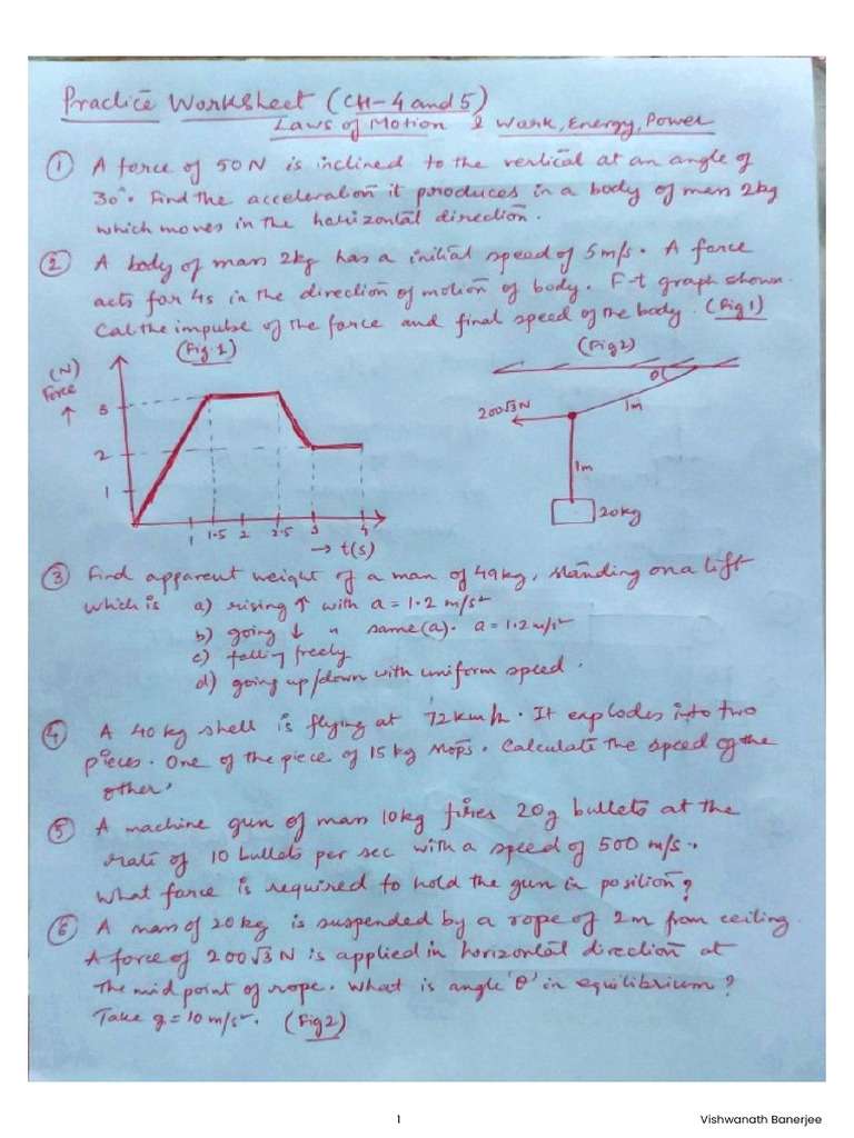 Worksheet CL11 LoM & WEP, Ch4 & 5 | PDF