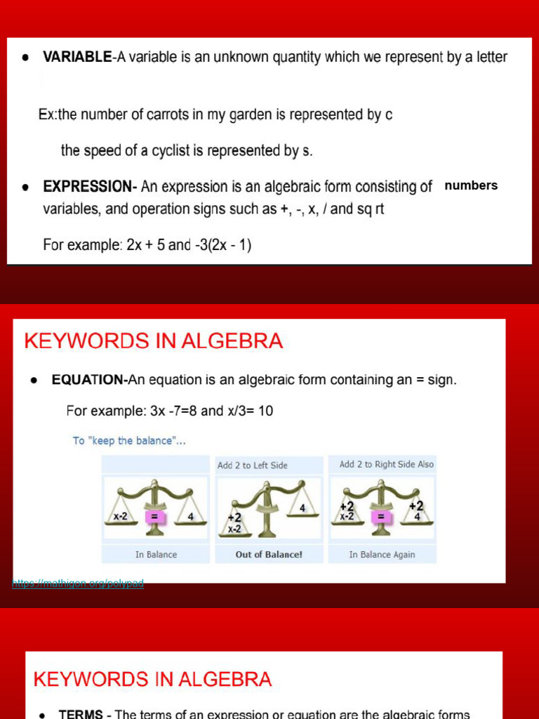 Algebra Notes | PDF
