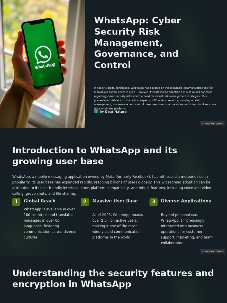 WhatsApp Cyber Security Risk Management | PDF | Computer Security ...