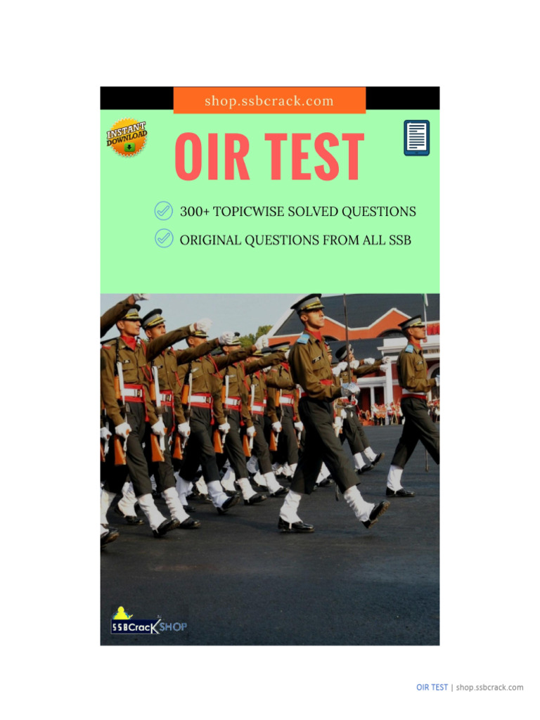 Oir Test 04 by Ssbcrack | PDF | Subtraction | Chemical Substances